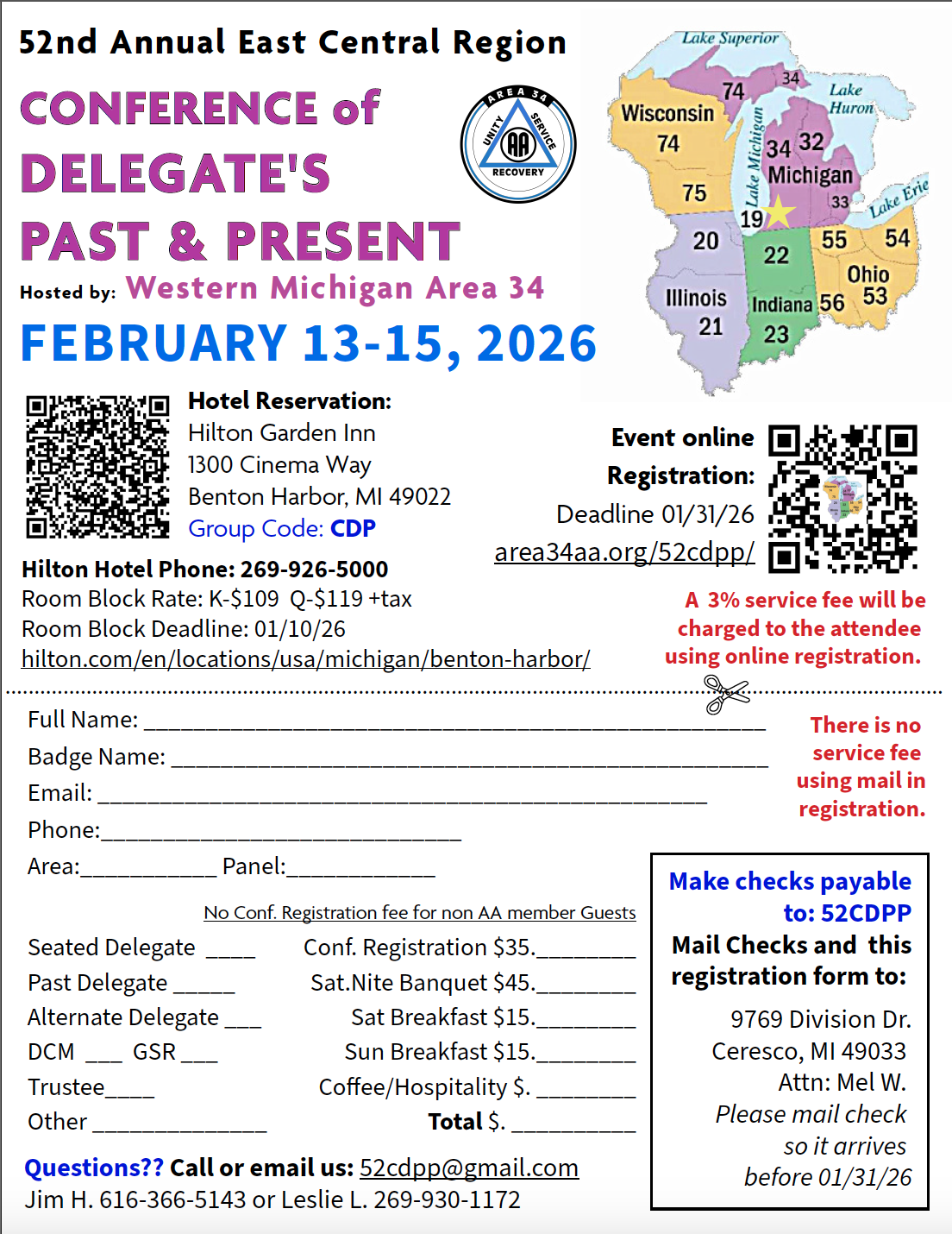 52nd Annual East Central Region CDPP – AA Michigan Statewide Service